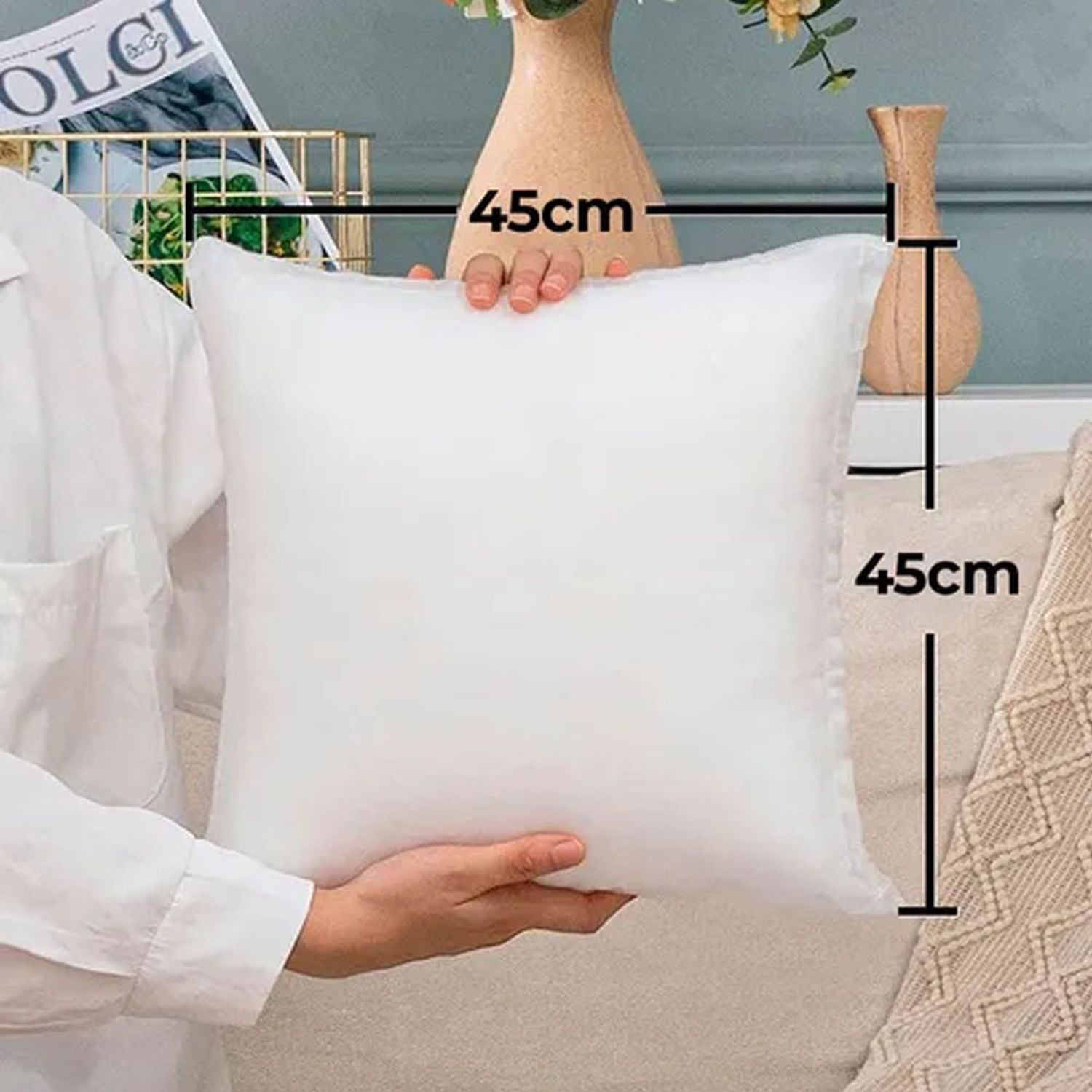 Enchimento soft relax para almofada 45x45cm Trisoft Casa Freitas - Casa Freitas