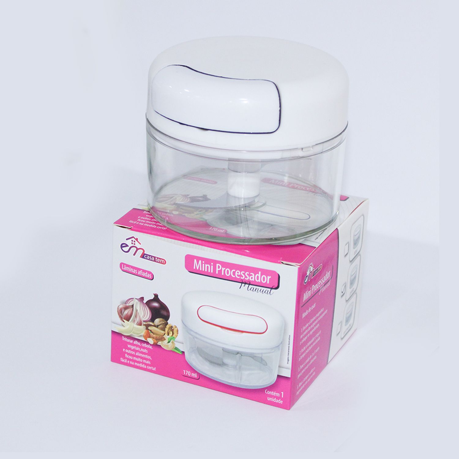 Mini Triturador Manual 2 Laminas 8,8X7Cm 13547 Inga Casa Freitas - Casa Freitas