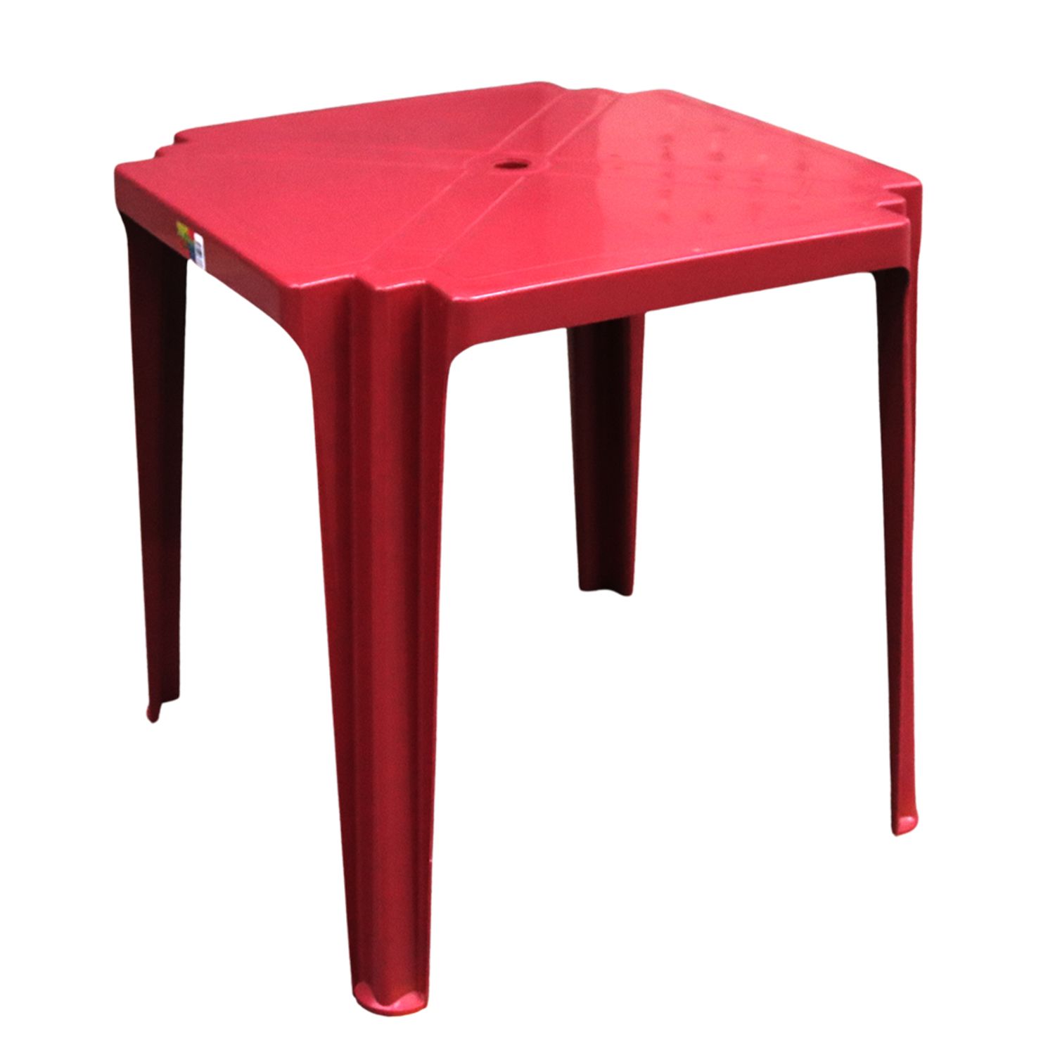 Mesa monobloco 70x70cm plástico framboesa DR Plásticos Casa Freitas ...