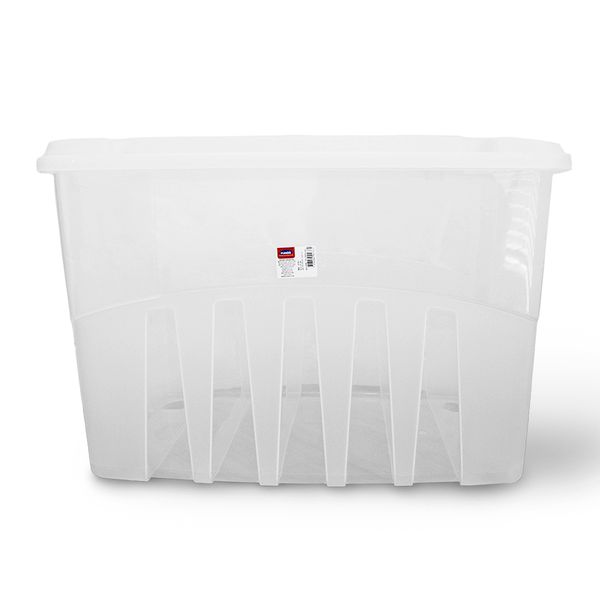 Caixa organizadora retangular 78L com tampa e travas laterais gran box ...