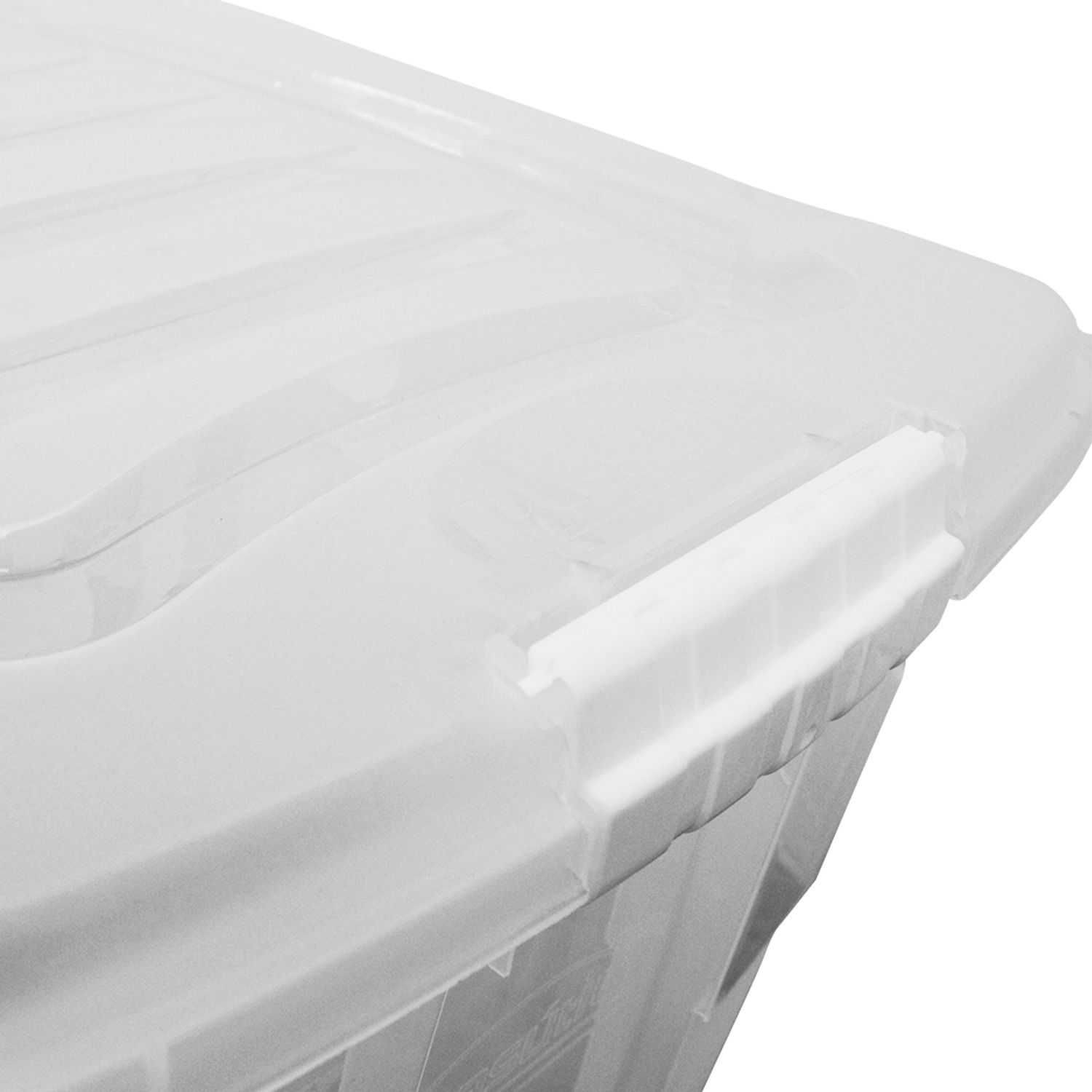 Caixa organizadora retangular 78L com tampa e travas laterais gran box ...