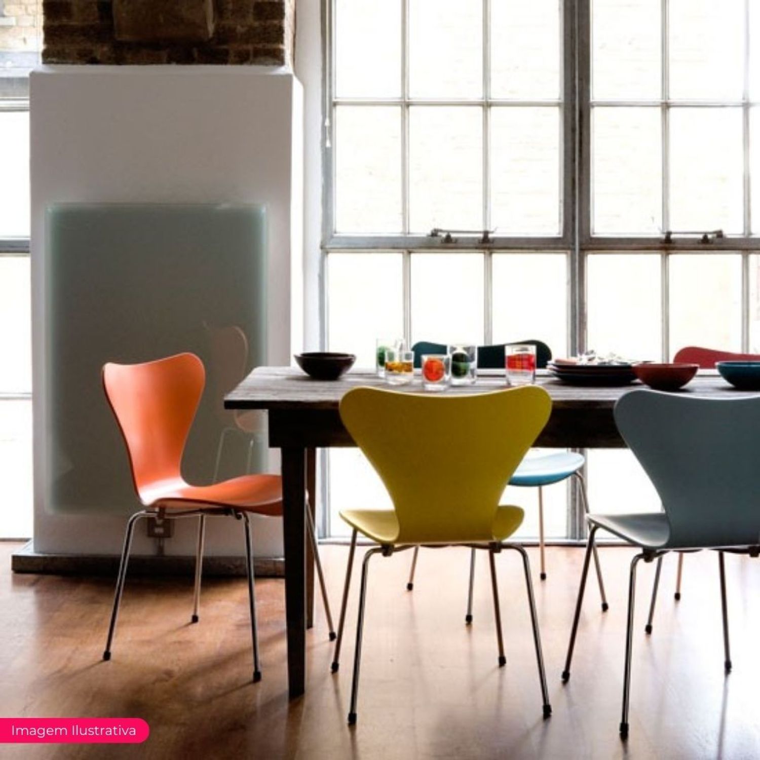 Cadeira Jacobsen Branca DCasa Casa Freitas - Casa Freitas