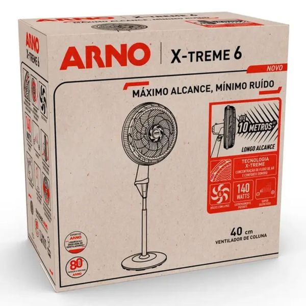 Ventilador de Coluna 40cm X-Treme 6 220V VE6C Arno Casa Freitas - Casa Freitas